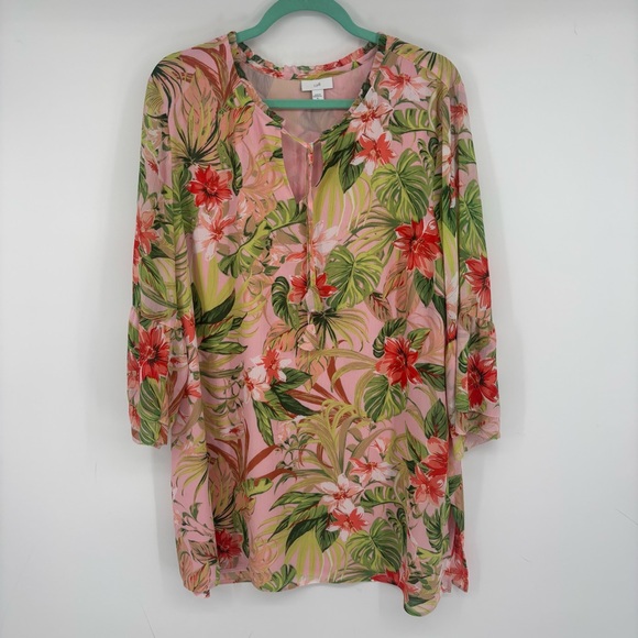 J. Jill | Dresses | J Jill Pink Floral Mini Dress | Poshmark